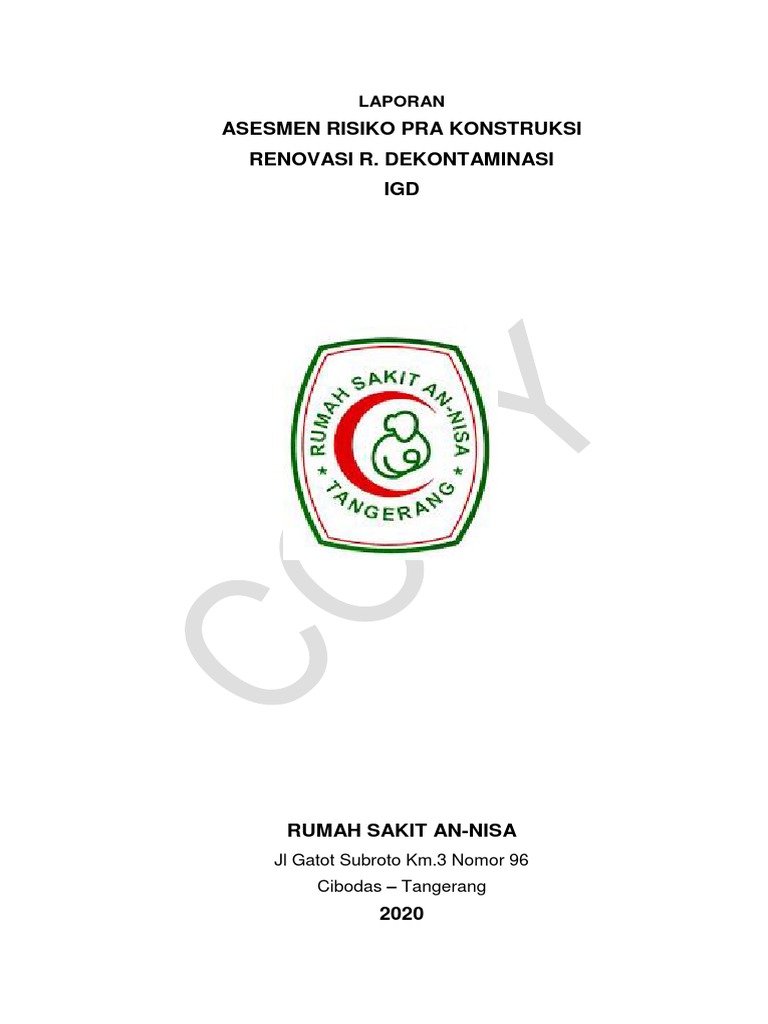 Laporan Pcra R. Dekontaminasi | PDF