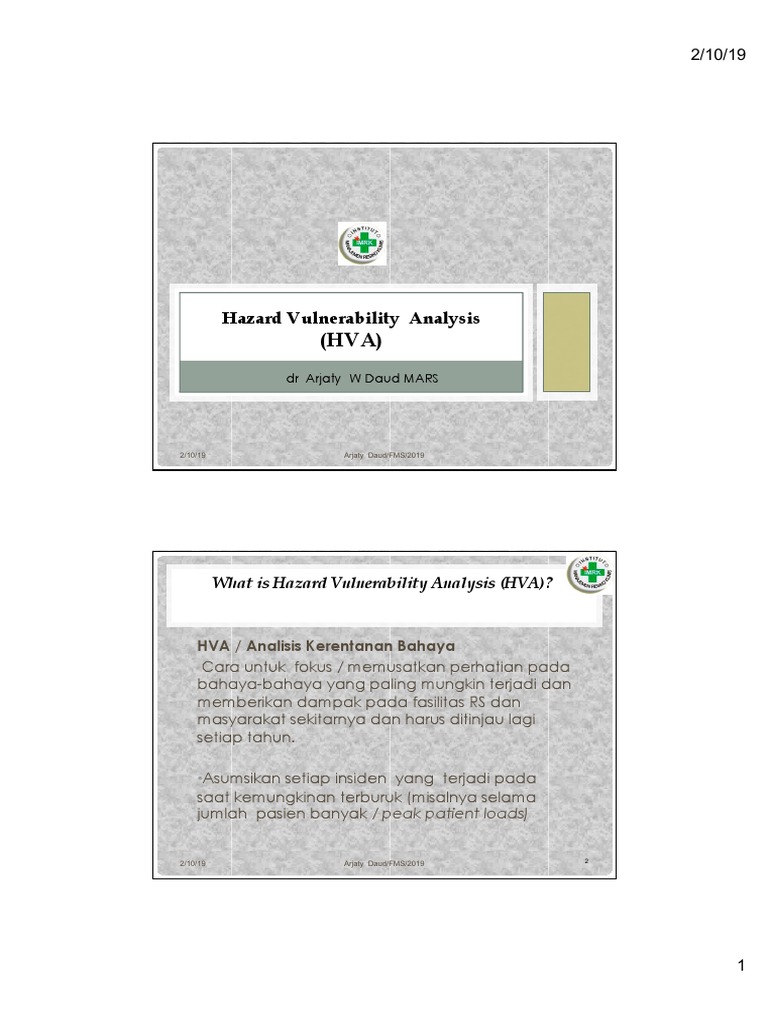 Analisa Hazard Vulnerability Analysis (HVA) | PDF