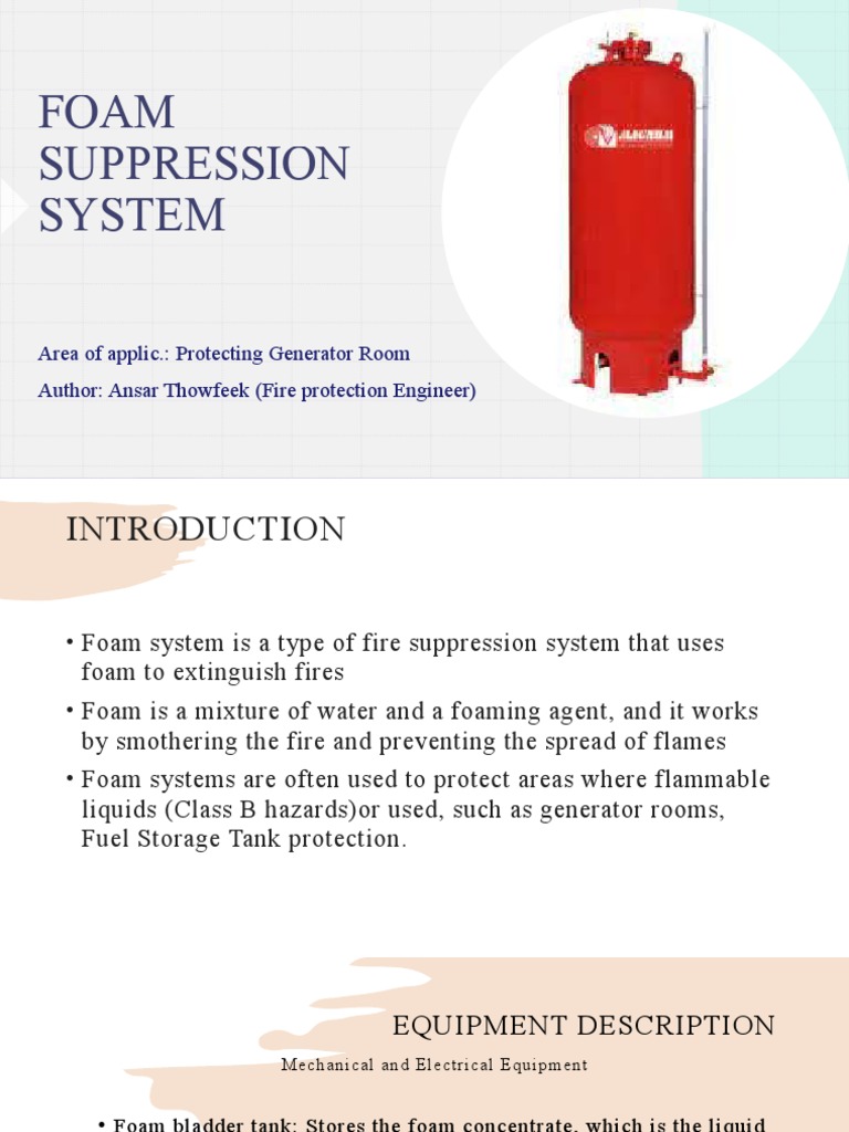 Foam Fire Suppression System Guide | PDF | Fire Sprinkler System | Valve