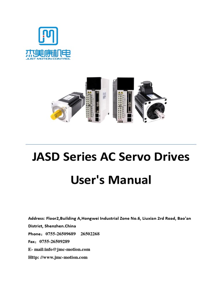 JASD Series AC Servo Drives Users Manual | PDF | Machines | Power Supply
