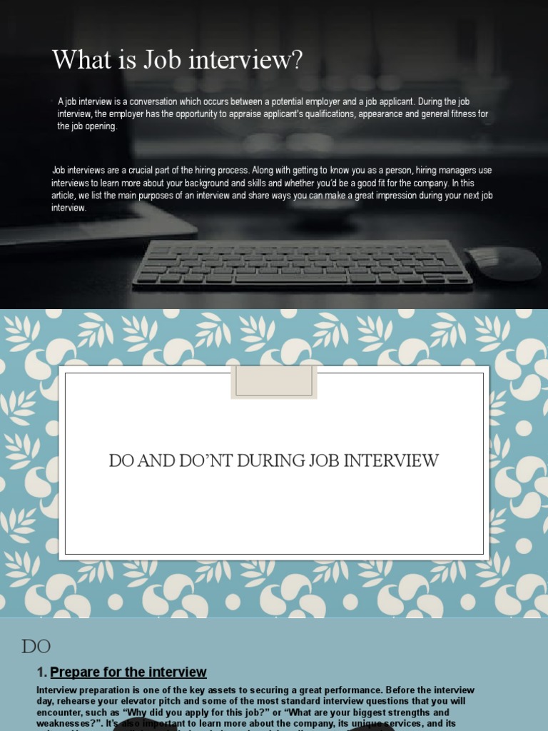 What Is Job Interview | PDF | Job Interview | Body Language