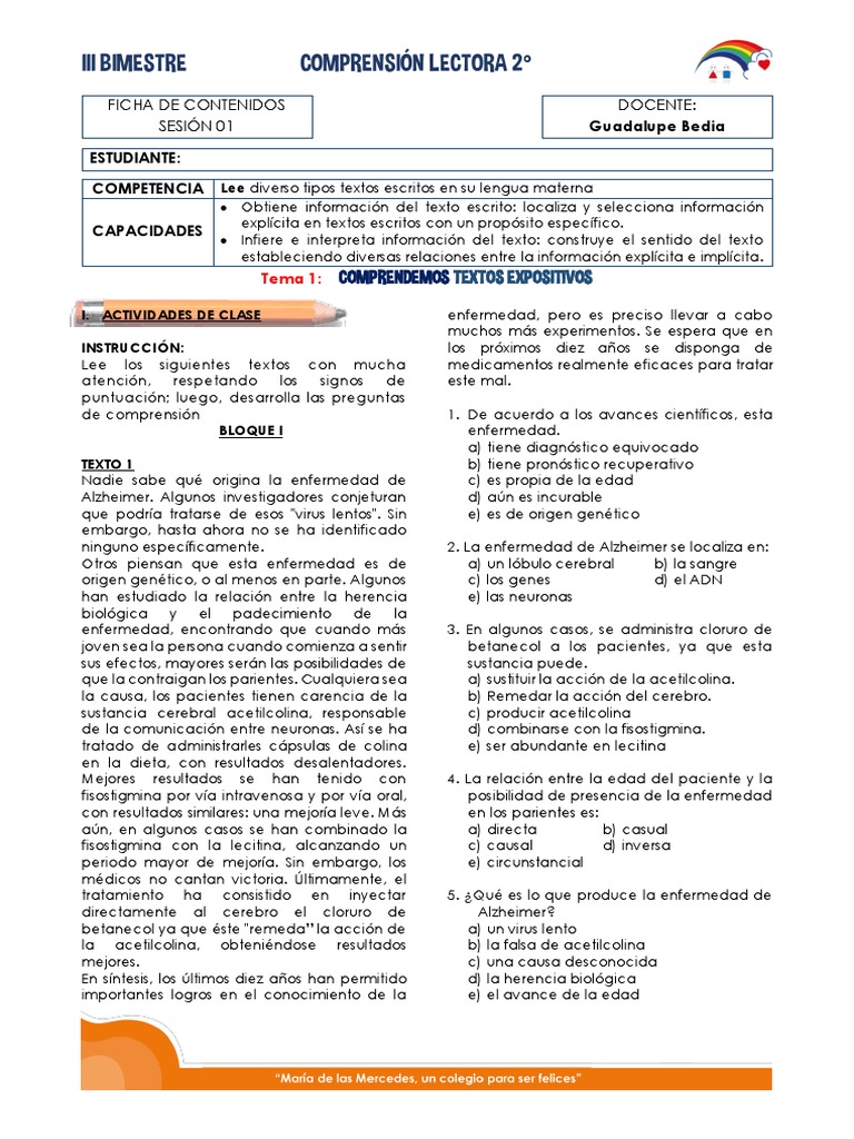 Comp Lect 2° - IIIB Sesión 01 | PDF | Epilepsia | Neurociencia