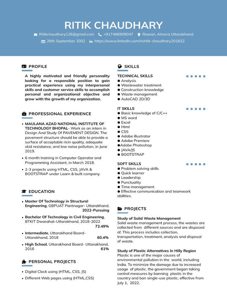 RITIK - CHAUDHARY - Resume - 15 08 2023 18 12 16 | PDF