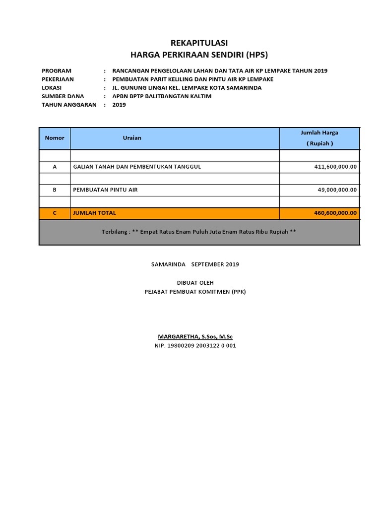 Hps Parit Keliling & Pintu Air | PDF