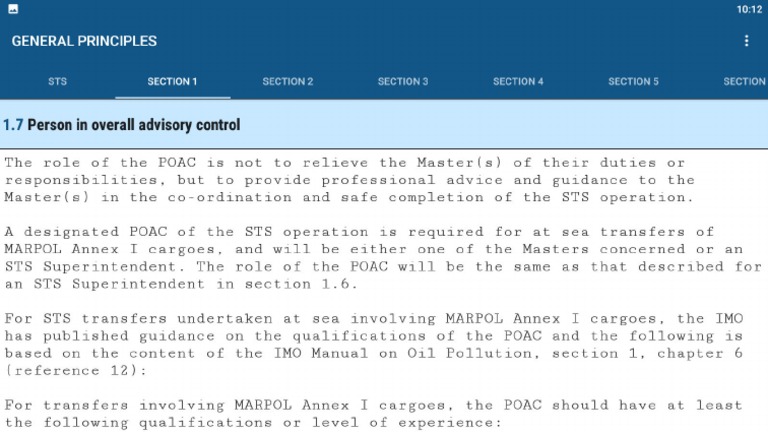 POAC (Person in Overall Advisory Control) Scope of Work | PDF