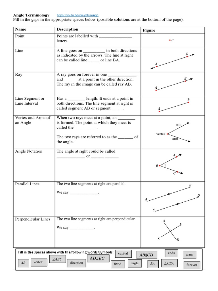 Mathematics-Angles Practice Questions and Key Asnwer + Links To Study-Senior High School ...