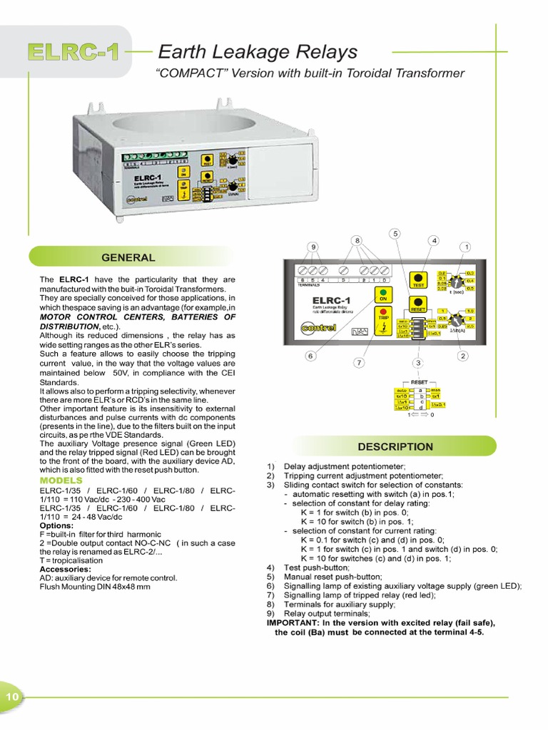 Elrc1 Earth Leak | PDF
