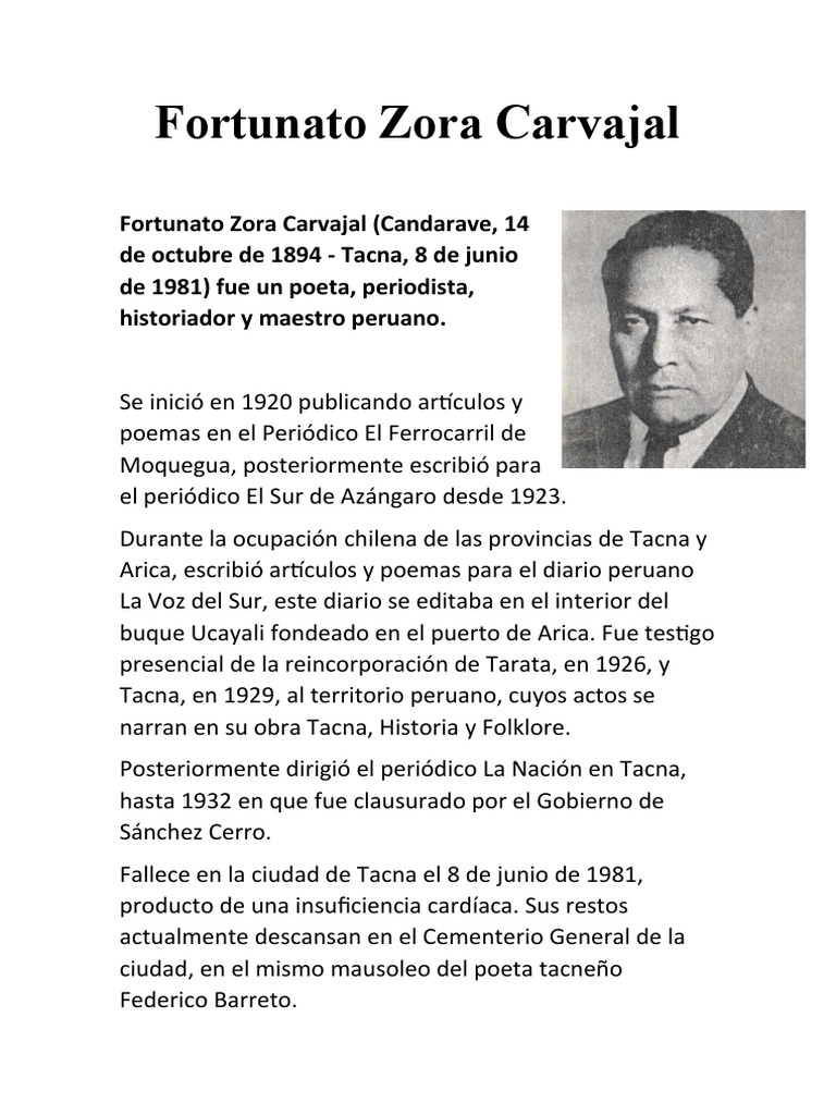 Fortunato Zora Carbajal 1 | PDF