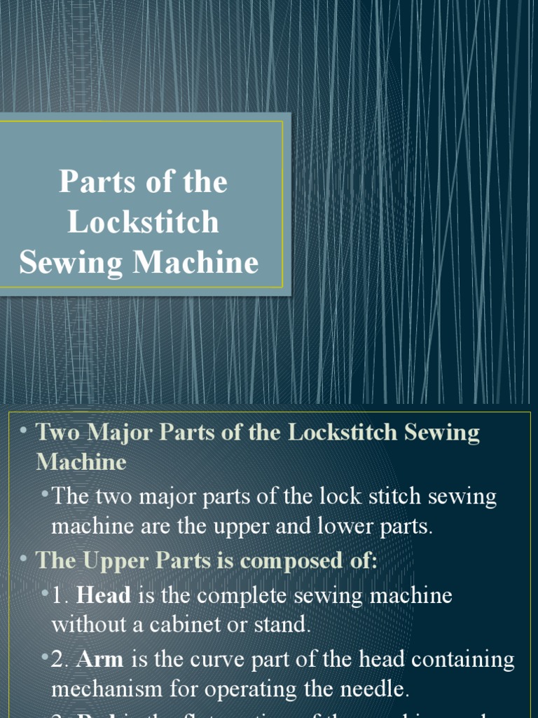 Parts of Sewing Machine | PDF | Sewing Machine | Crafts