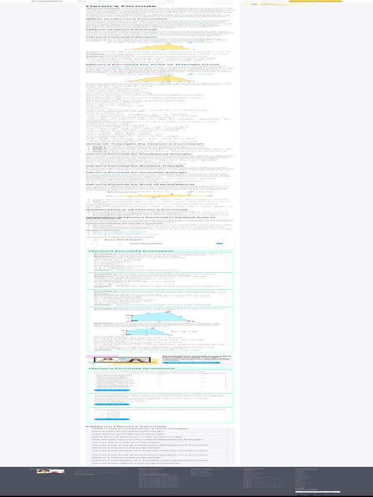 Heron's Formula Definition Proof Examples Application-1 | PDF