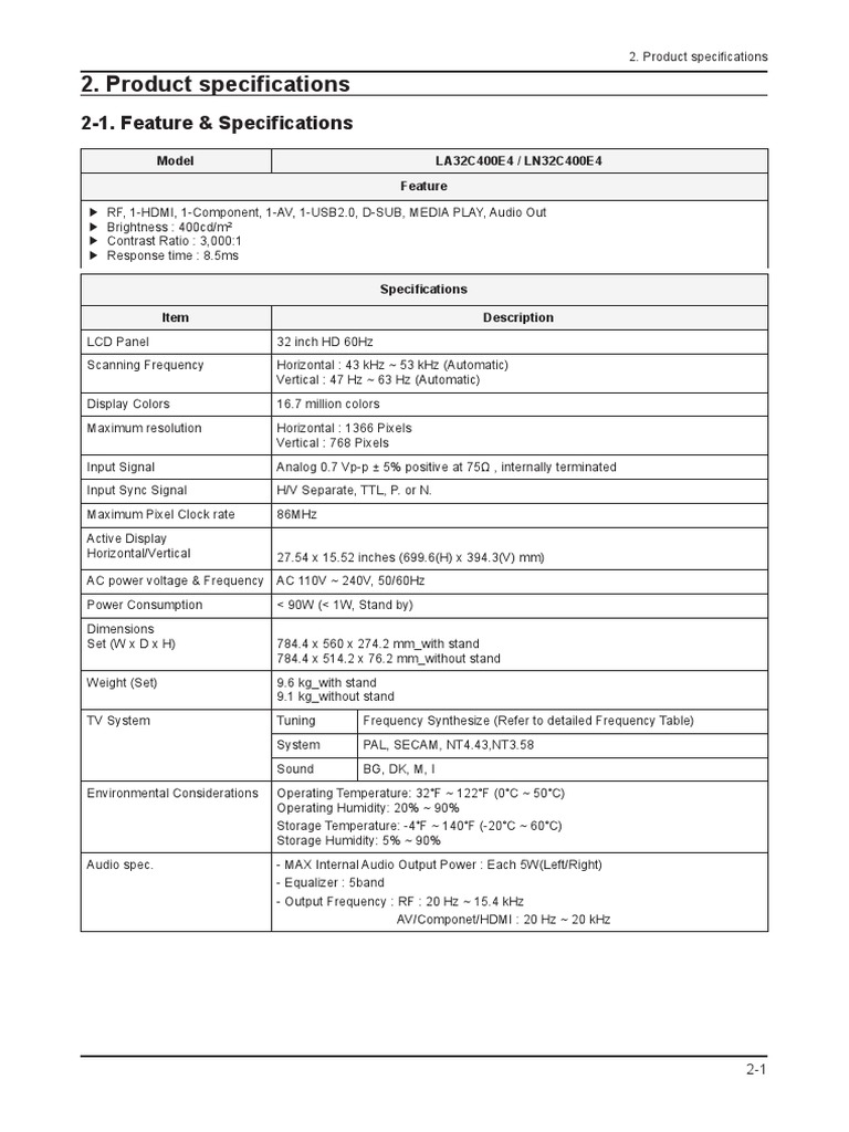 Product Specification | PDF