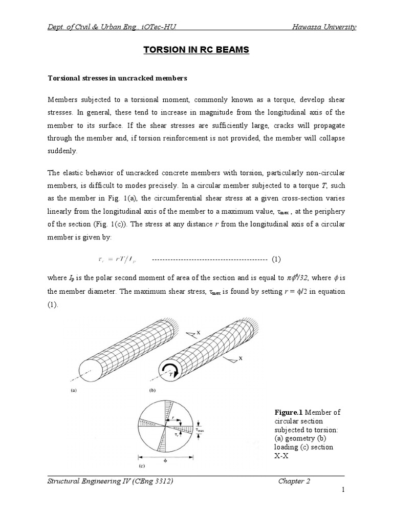 Chapter 2 STR 4 Torsion in Beams | PDF | Teaching Methods & Materials ...