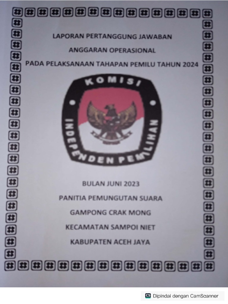 Contoh LPJ PPS Desa Crak Mong 2023 | PDF