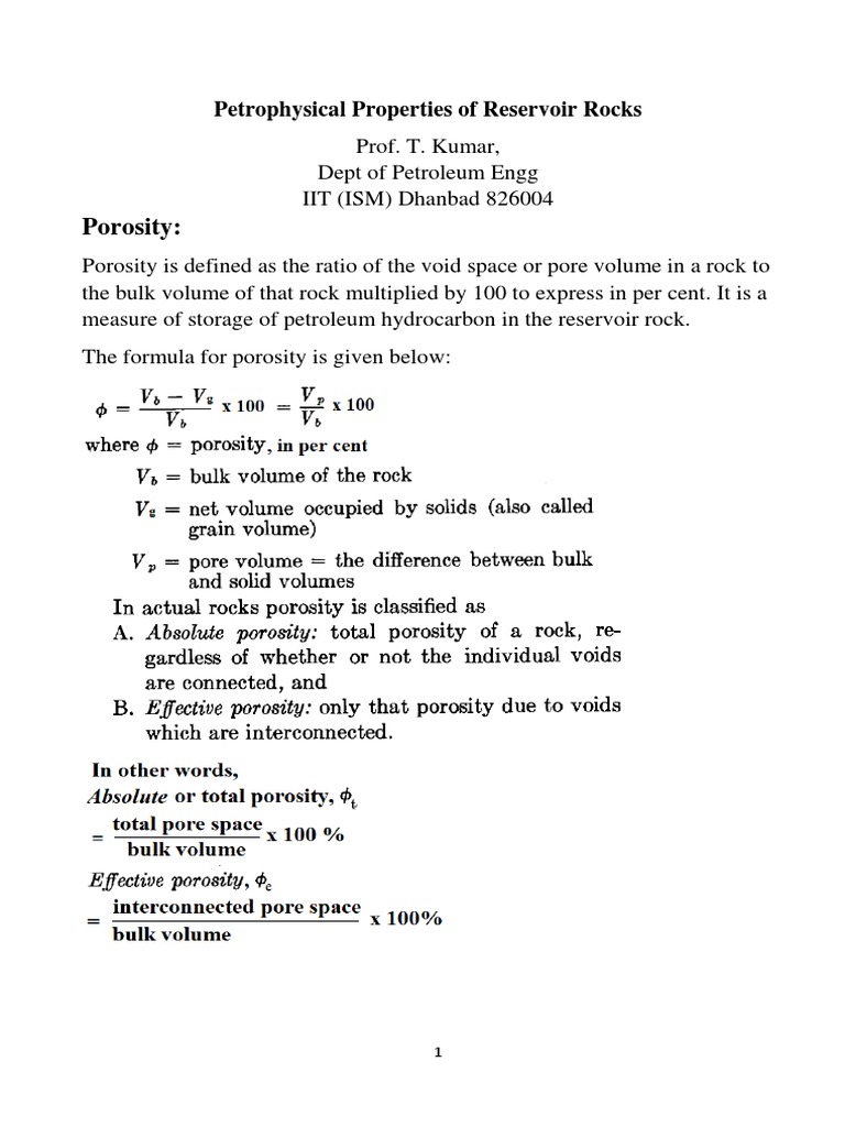 2a. Porosity - Methods and Measuement (New) | PDF | Porosity | Natural Materials