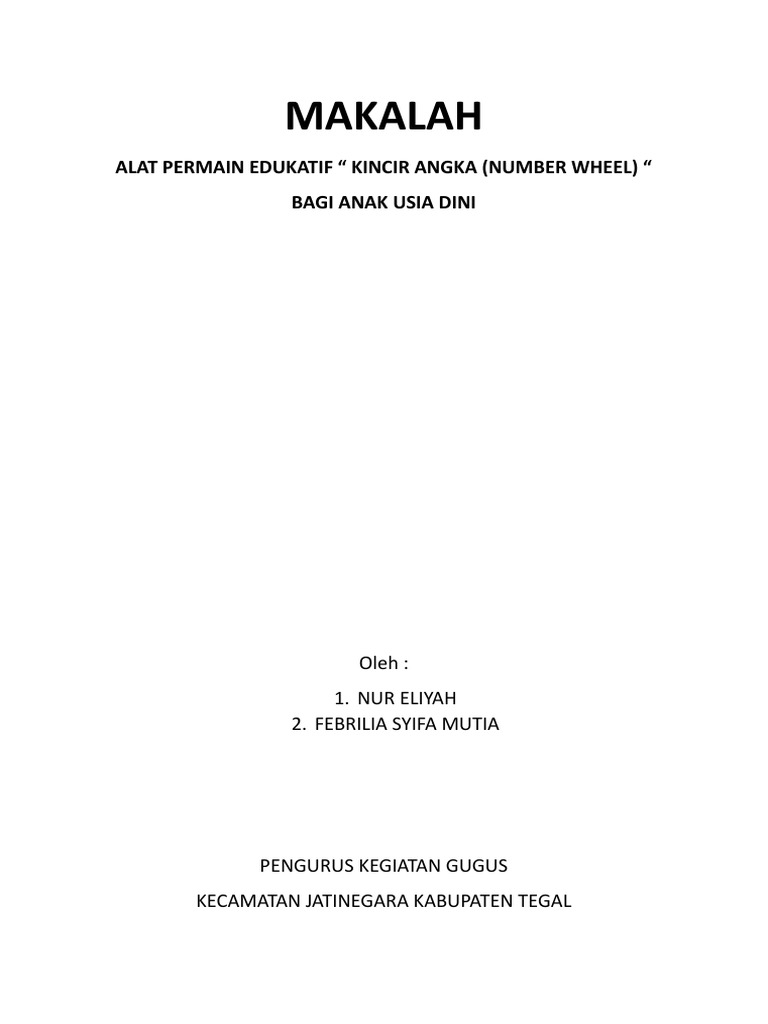 Makalah Lomba Ape | PDF
