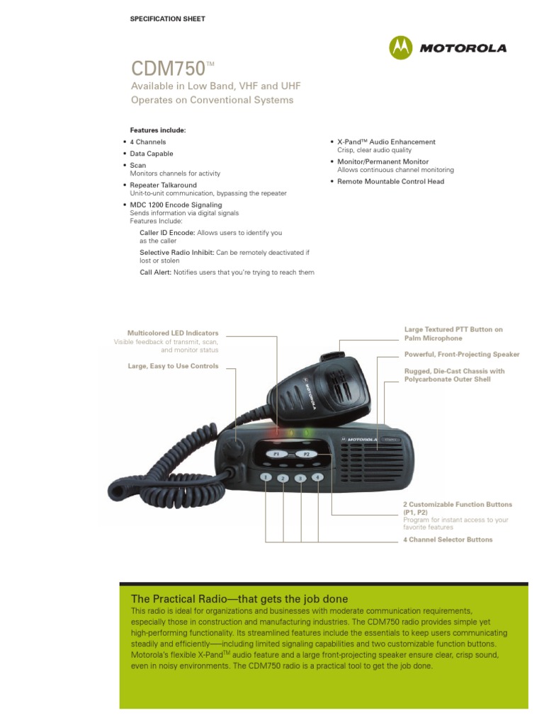 CDM750 Specs | PDF | Hertz | Frequency Modulation