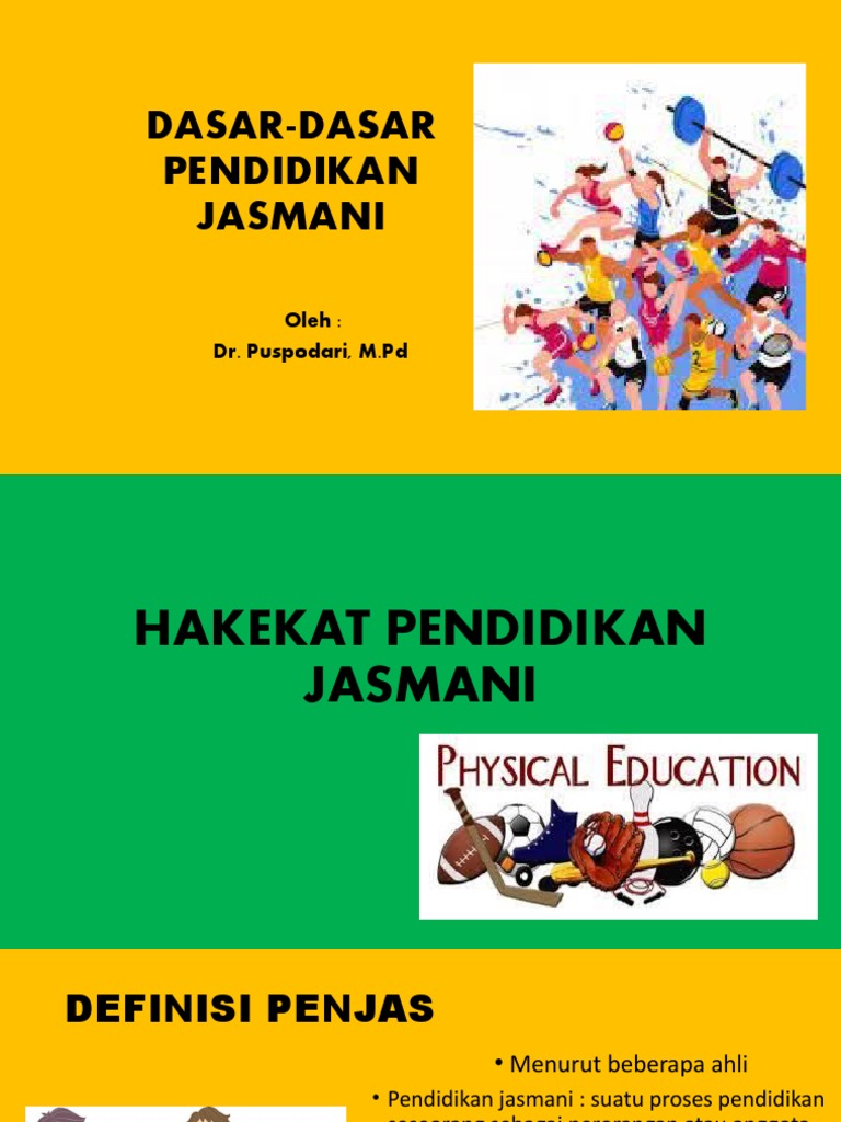 1-2 Dasar-Dasar Pendidikan Jasmani | PDF