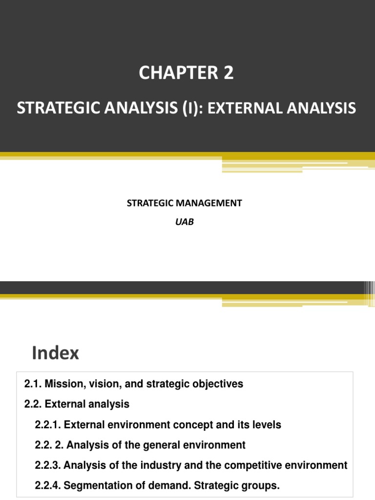 Strategic Analysis I External Analysis Pdf Strategic Management Business