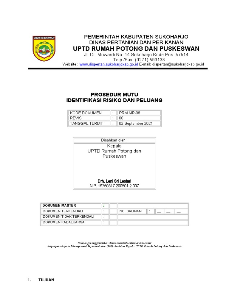Identifikasi Risiko Dan Peluang | PDF