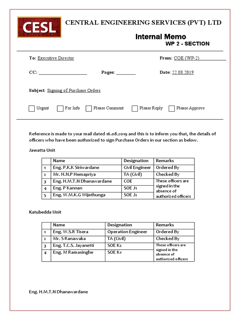 Signing of Purchase Orders | PDF