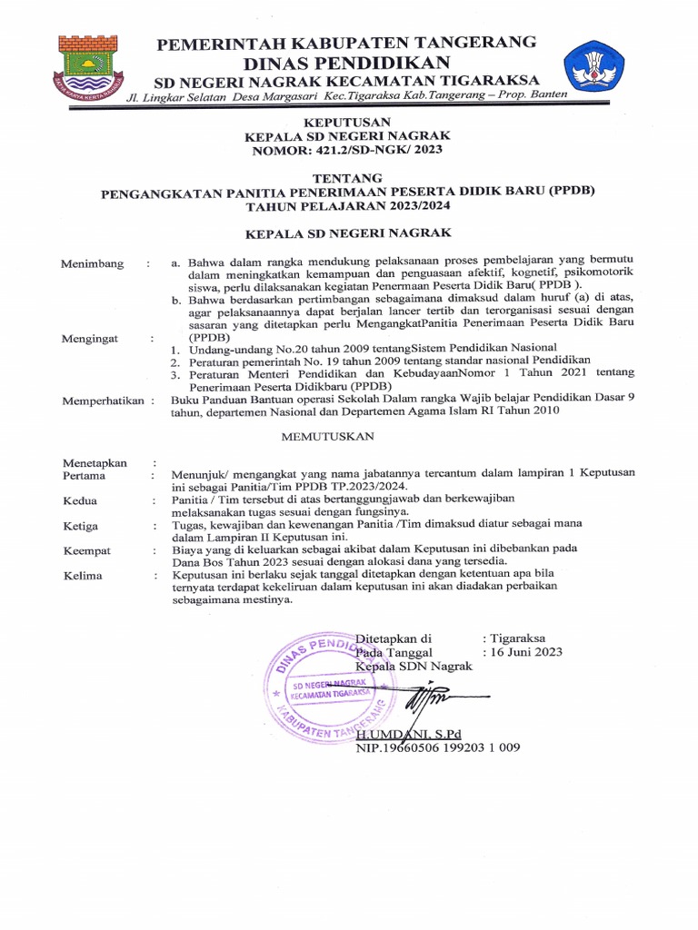 SK PPDB 2023-2024 | PDF