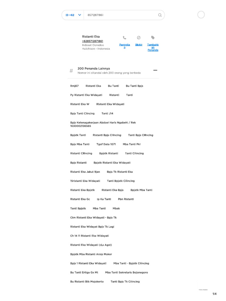 Data Kontak Peserta | PDF