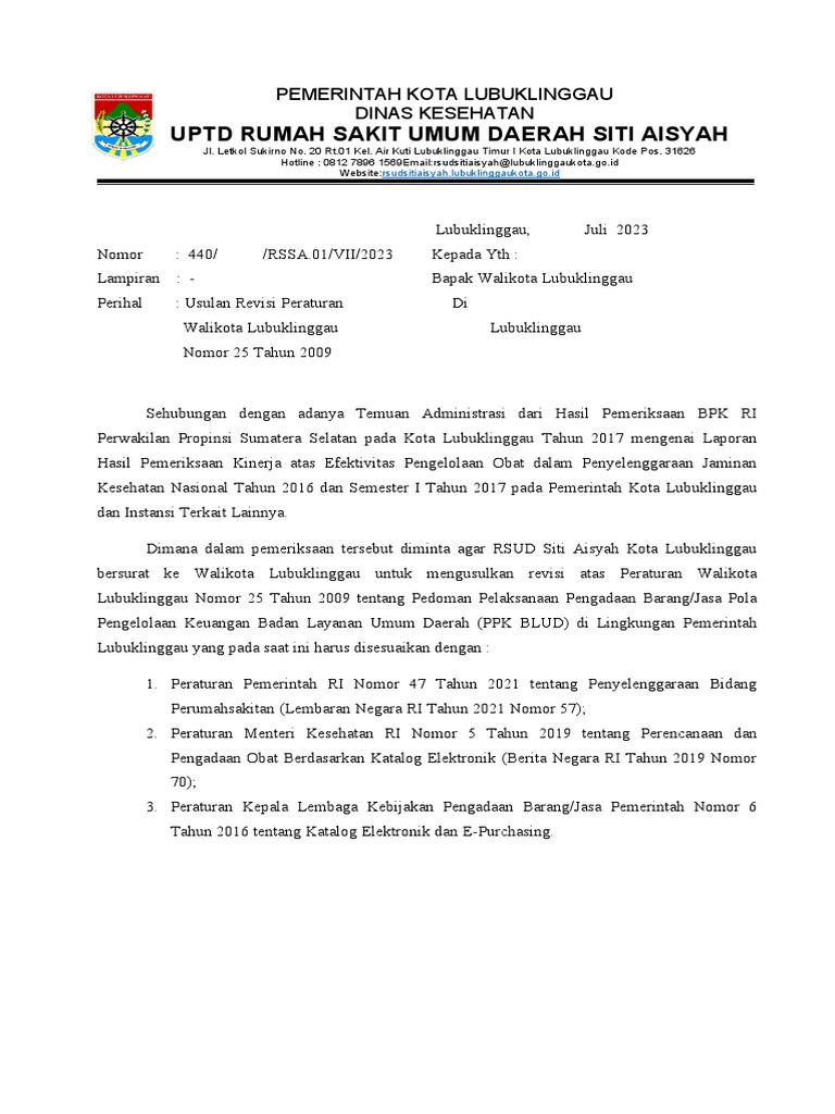 Surat Temuan BPK | PDF