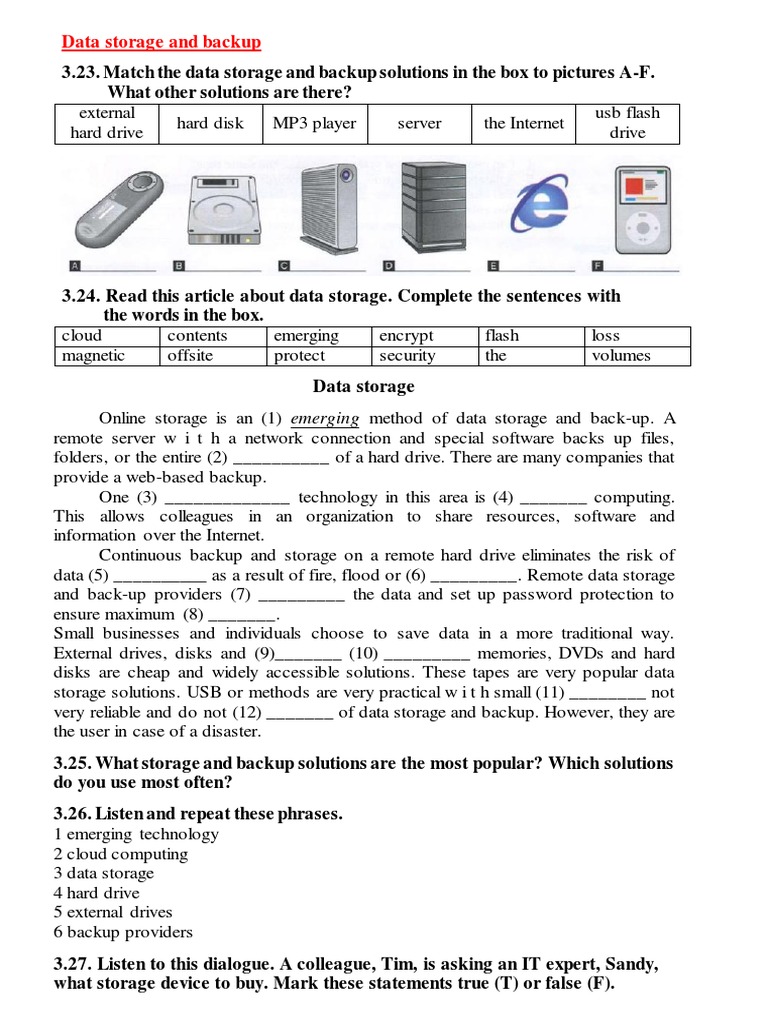 Data Storage and Backup | PDF