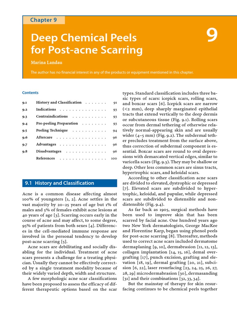 Deep Chemical Peels For Post-Acne Scarring: Marina Landau | PDF | Skin