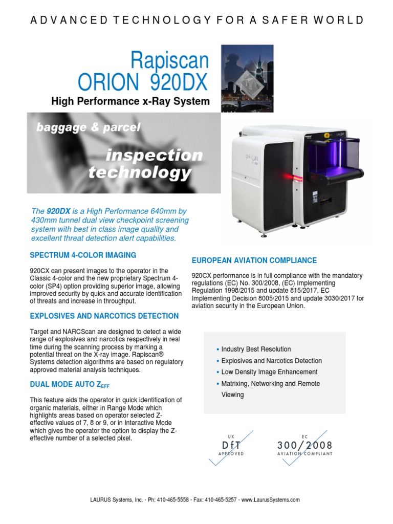 LS Rapiscan 920DX X Ray Screening | PDF