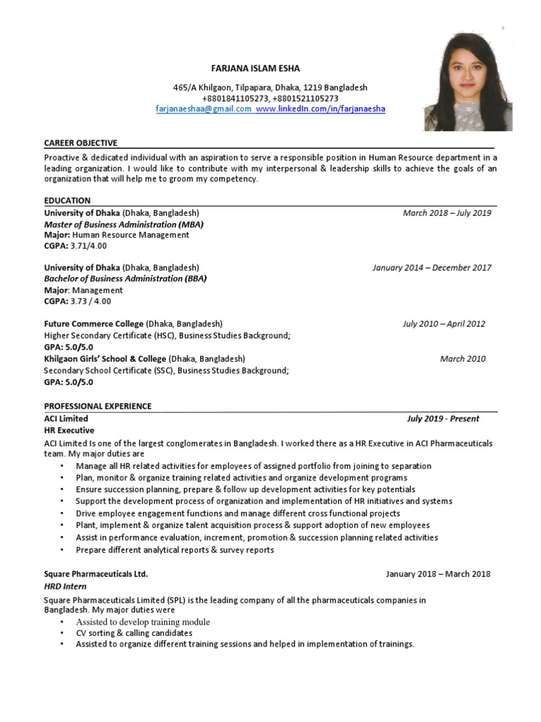 Sample CV | PDF | Human Resource Management | Business