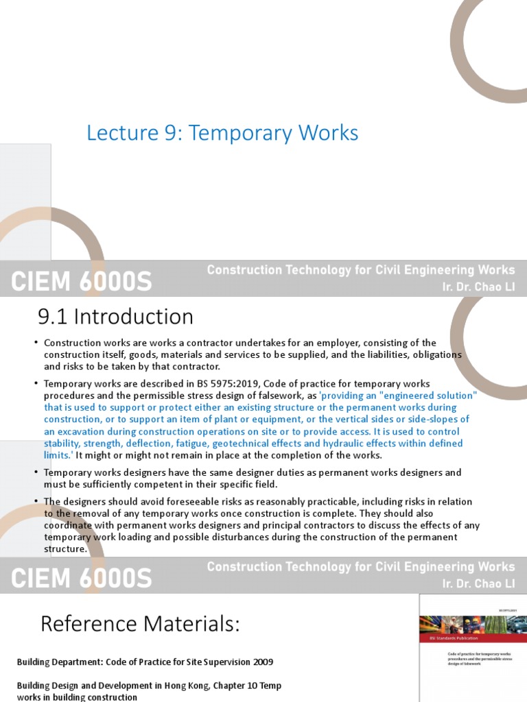 CIEM6000S - Lecture9 | PDF | Technology & Engineering