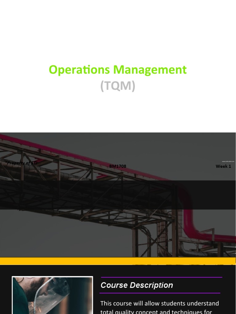 Operations Management (TQM) | PDF