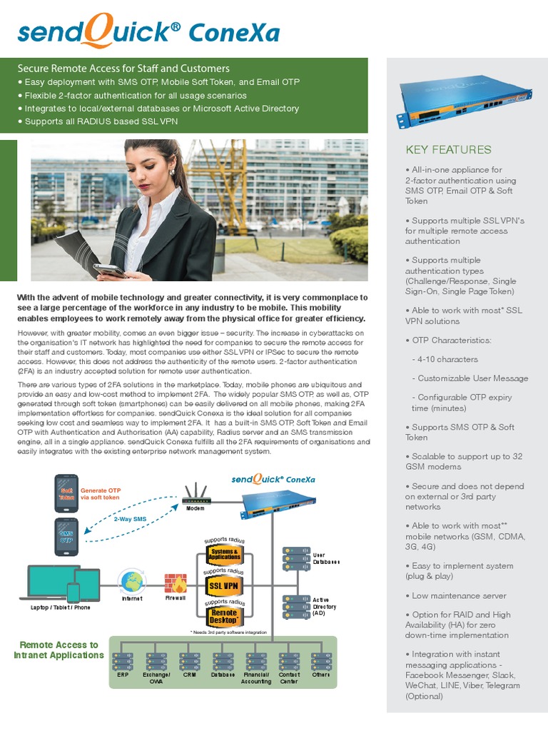 Sendquick ConeXa | PDF | Transport Layer Security | Computer Network