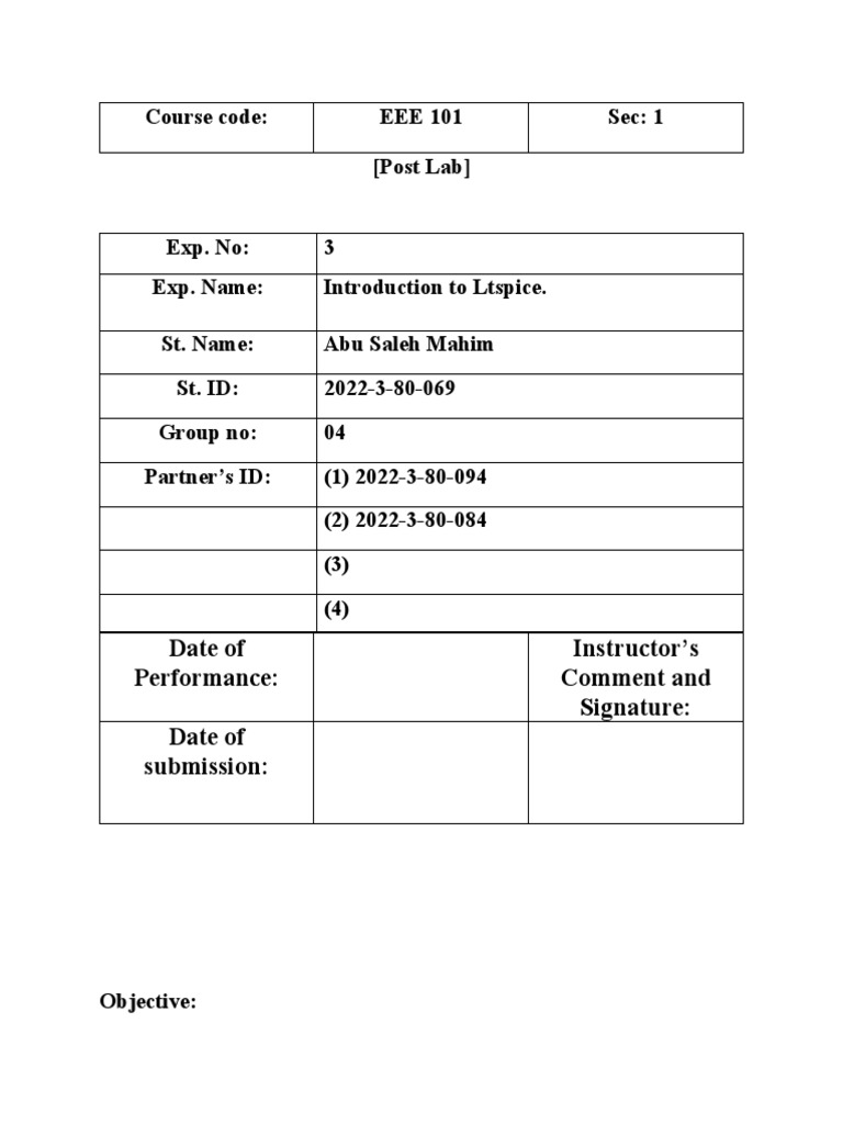 EEE Lab 3 | PDF | Teaching Methods & Materials | Science & Mathematics