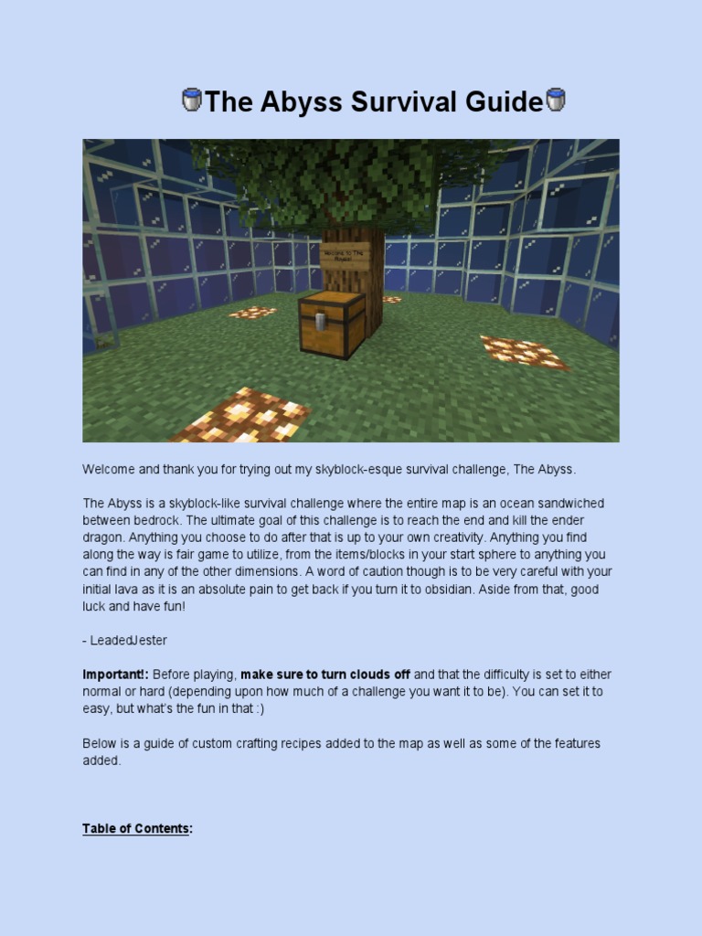 The Abyss Survival Guide | PDF