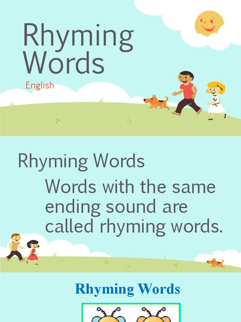 Rhyming Words | PDF