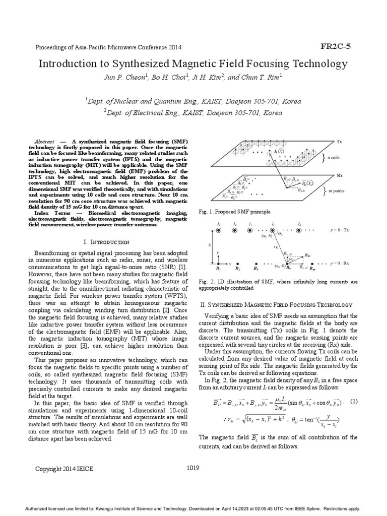 Magnetic Field Focusing Tech | PDF