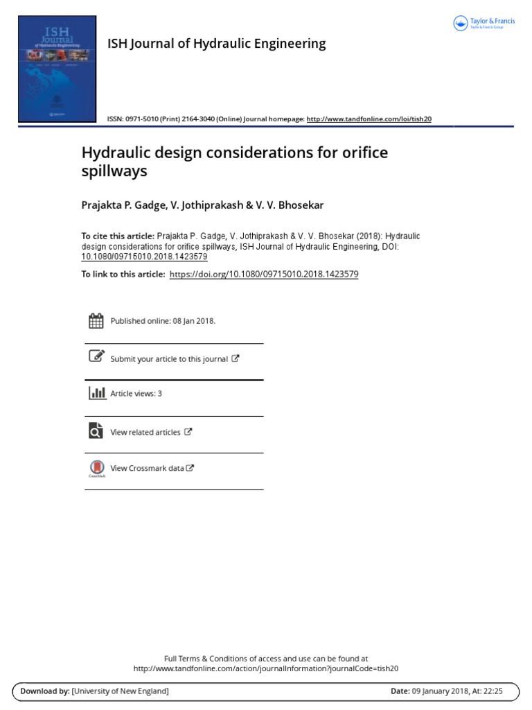 Hydraulic Design of Orifice Spillways | PDF | Science & Mathematics ...