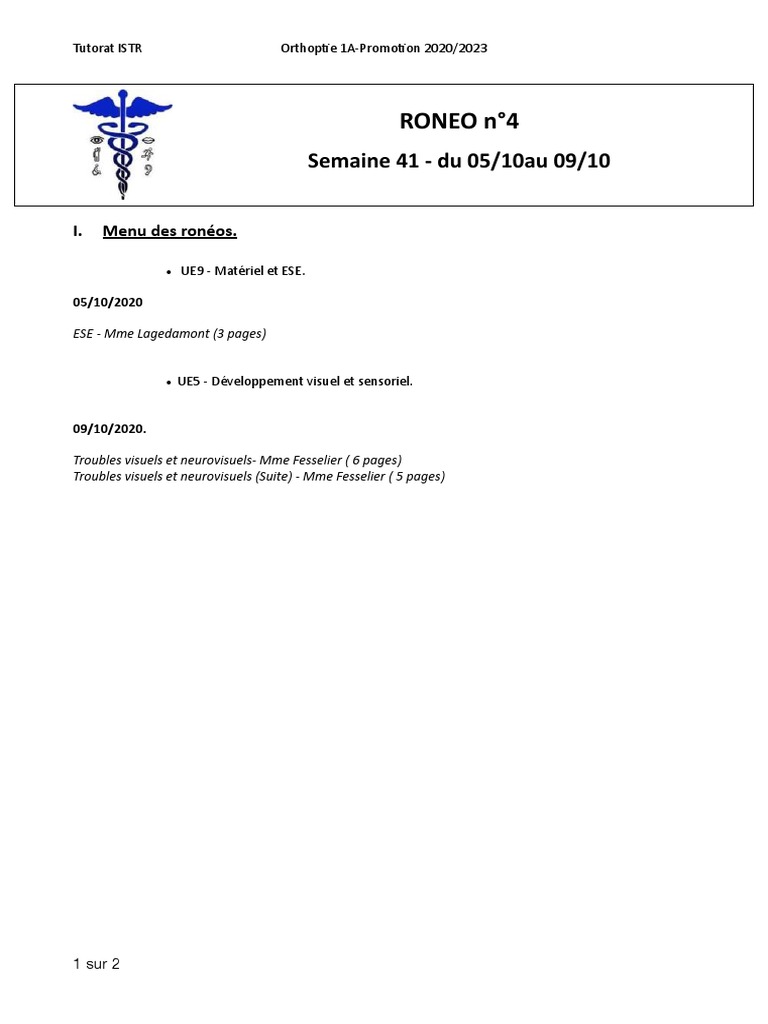 Cours Orthoptie | PDF