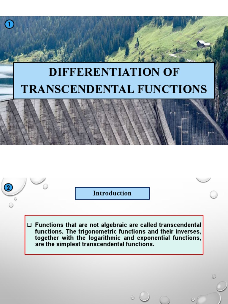 Differentiation of Transcendental Functions | PDF