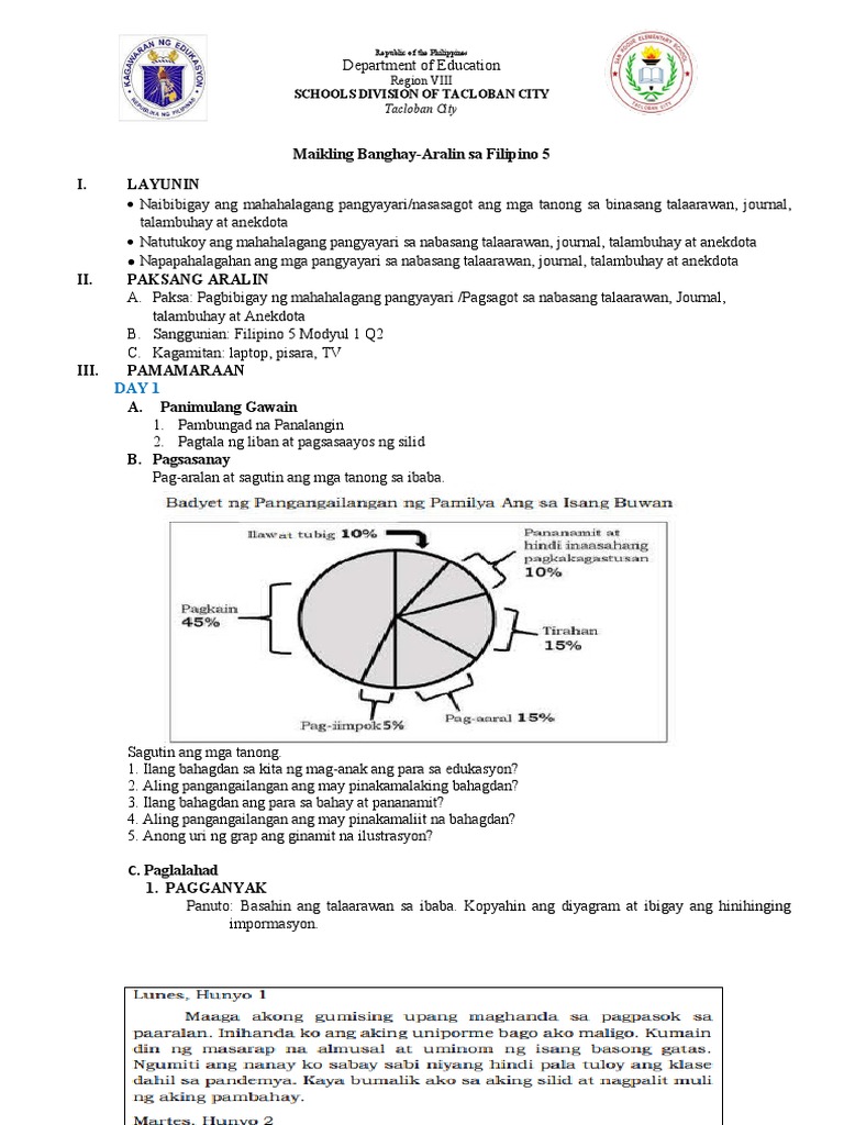Week 1 q2 (Lp-Filipino 5) | PDF