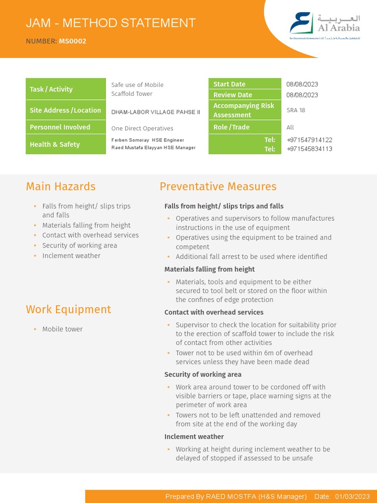 ms0002 Mobile Scaffold Tower | PDF