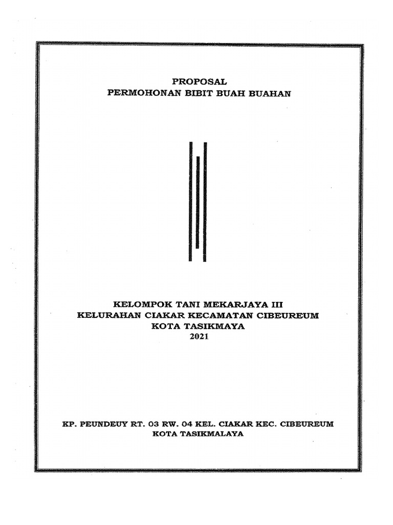 PROPOSAL Bibit Durian MUSANG KINK | PDF