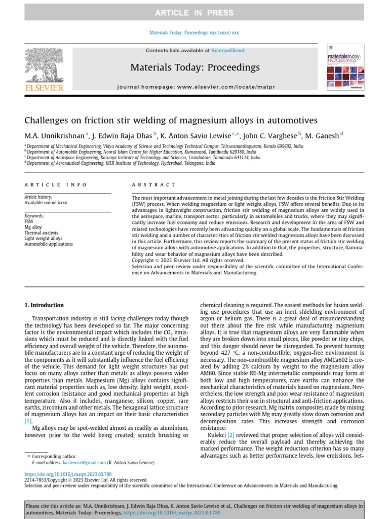Paper 10 | PDF | Magnesium | Construction
