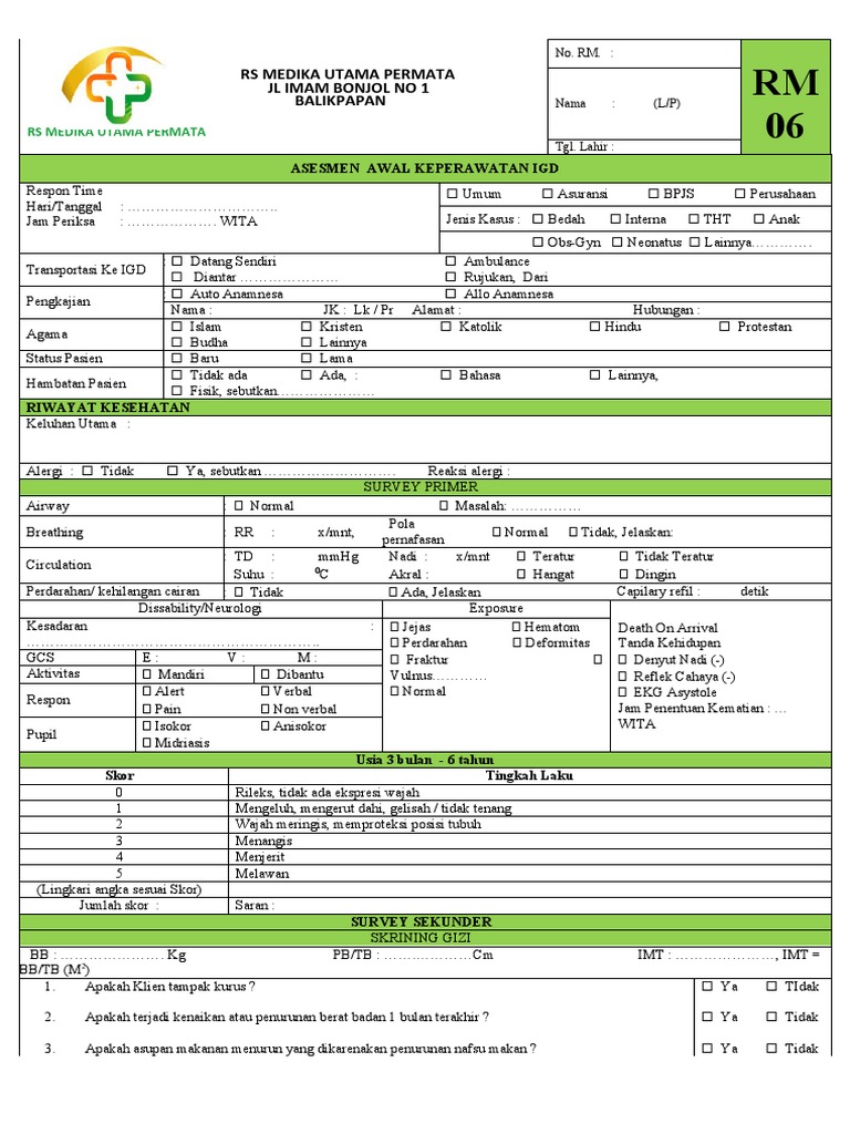 6 (Asesmen Kep Igd) .Rev1 | PDF