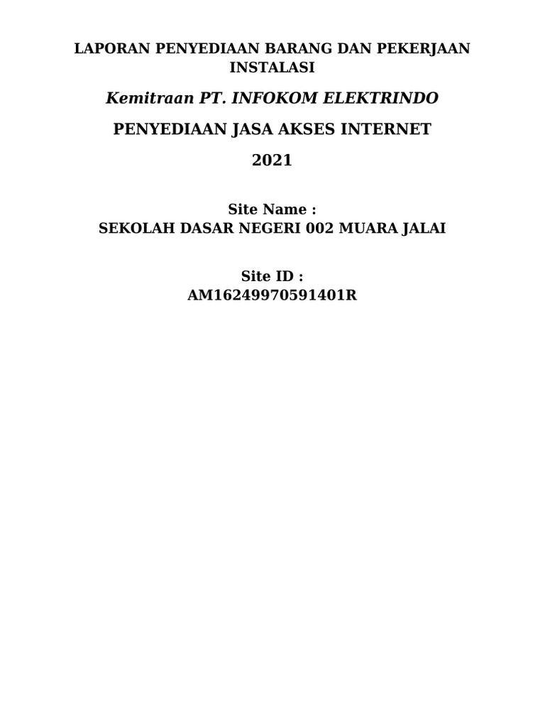 Contoh Dokumentasi Pmsai | PDF