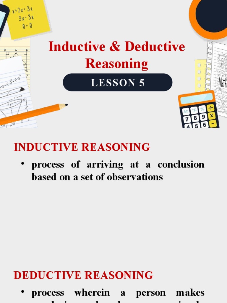 Inductive and Deductive Reasoning Guide | PDF