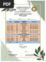 Class Program grade 4-6 SY2024-2025 | PDF | Learning | Teaching