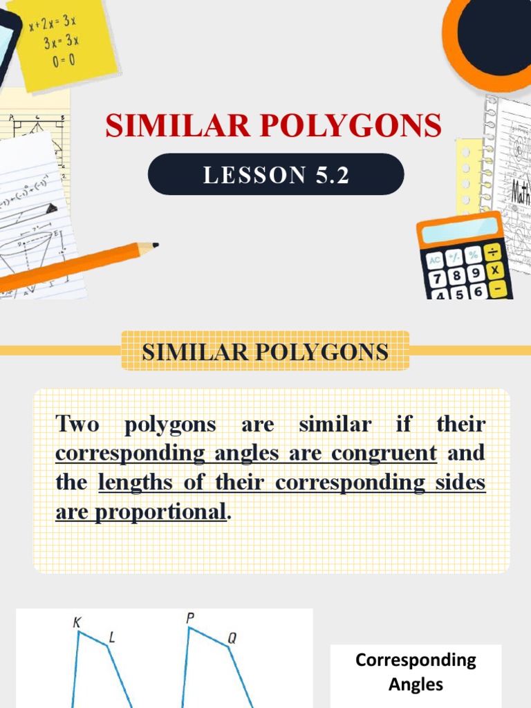 Similar Polygons in Grade 9 Math | PDF
